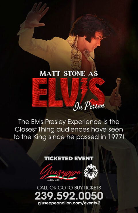 Matt Stone as Elvis in Person - Giuseppe and the Lion
